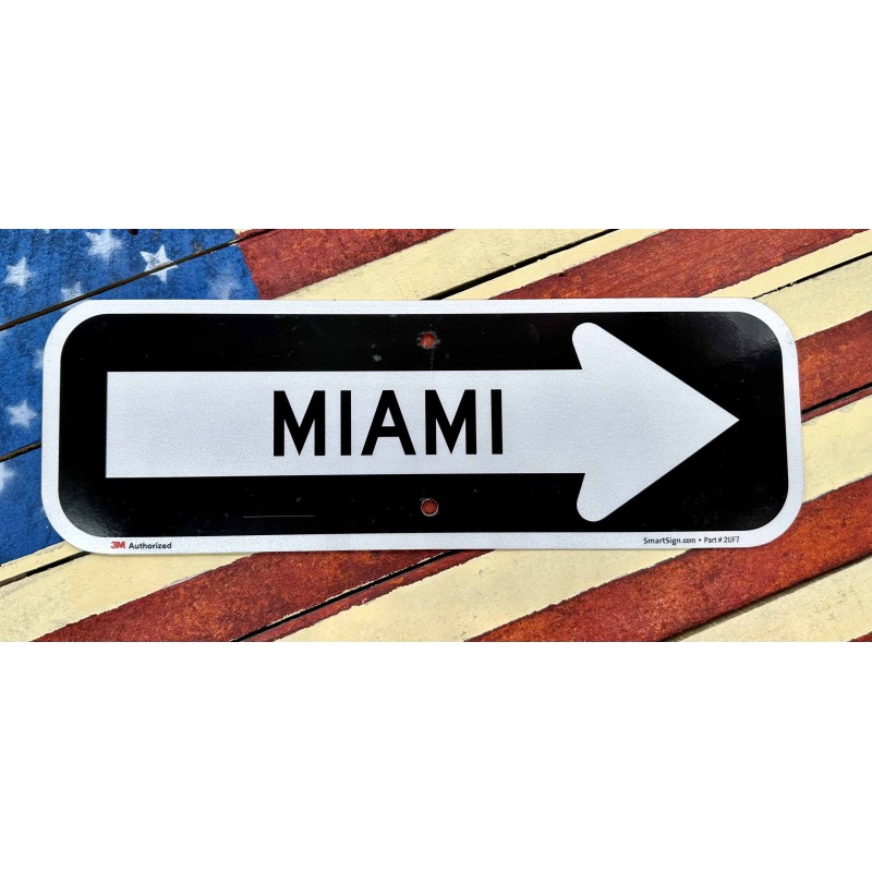 Road Sign direction Miami